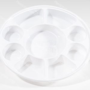 White 9 Compartment Plate - Thalimart.com - Virgin Plastic Thalis ...