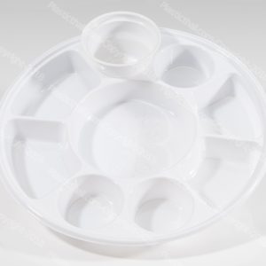 White 9 Compartment Plate - Thalimart.com - Virgin Plastic Thalis ...